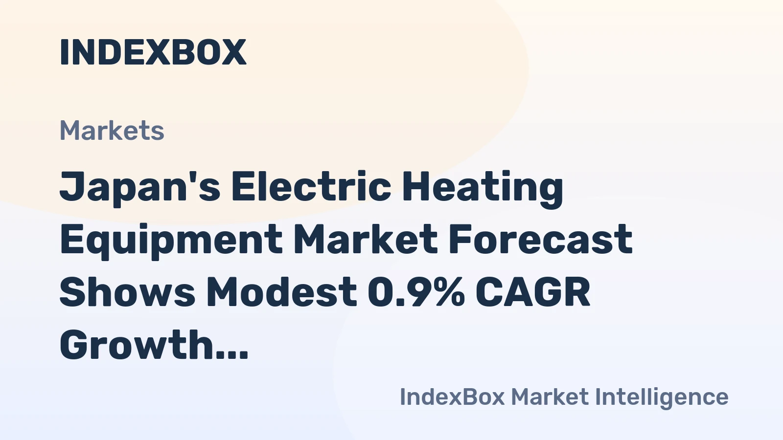 Japan's Electric Heating Equipment Market Forecast Shows Modest 0.9% CAGR Growth Through 2035