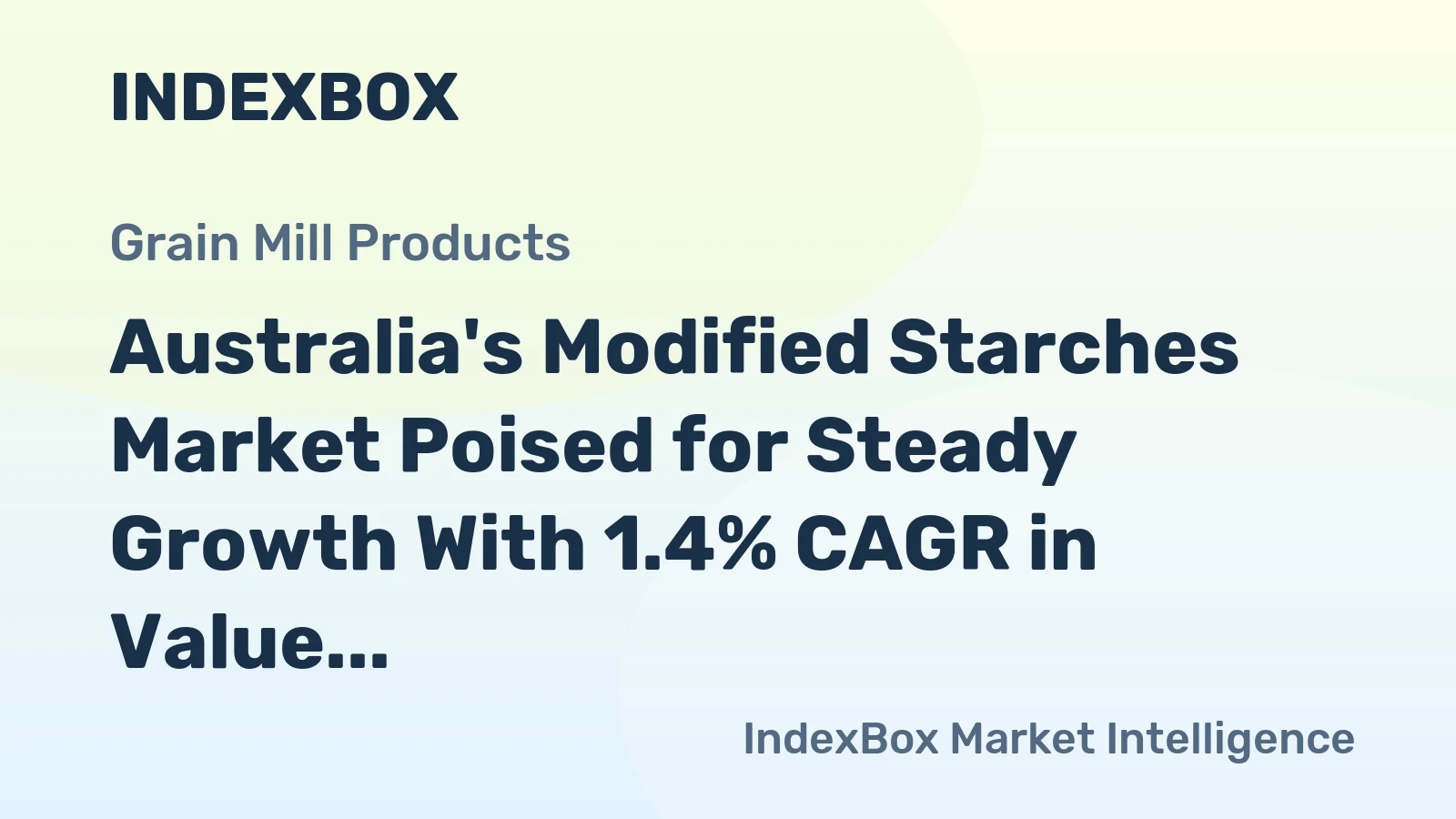 Australia's Modified Starches Market Poised for Steady Growth With 1.4% CAGR in Value Through 2035