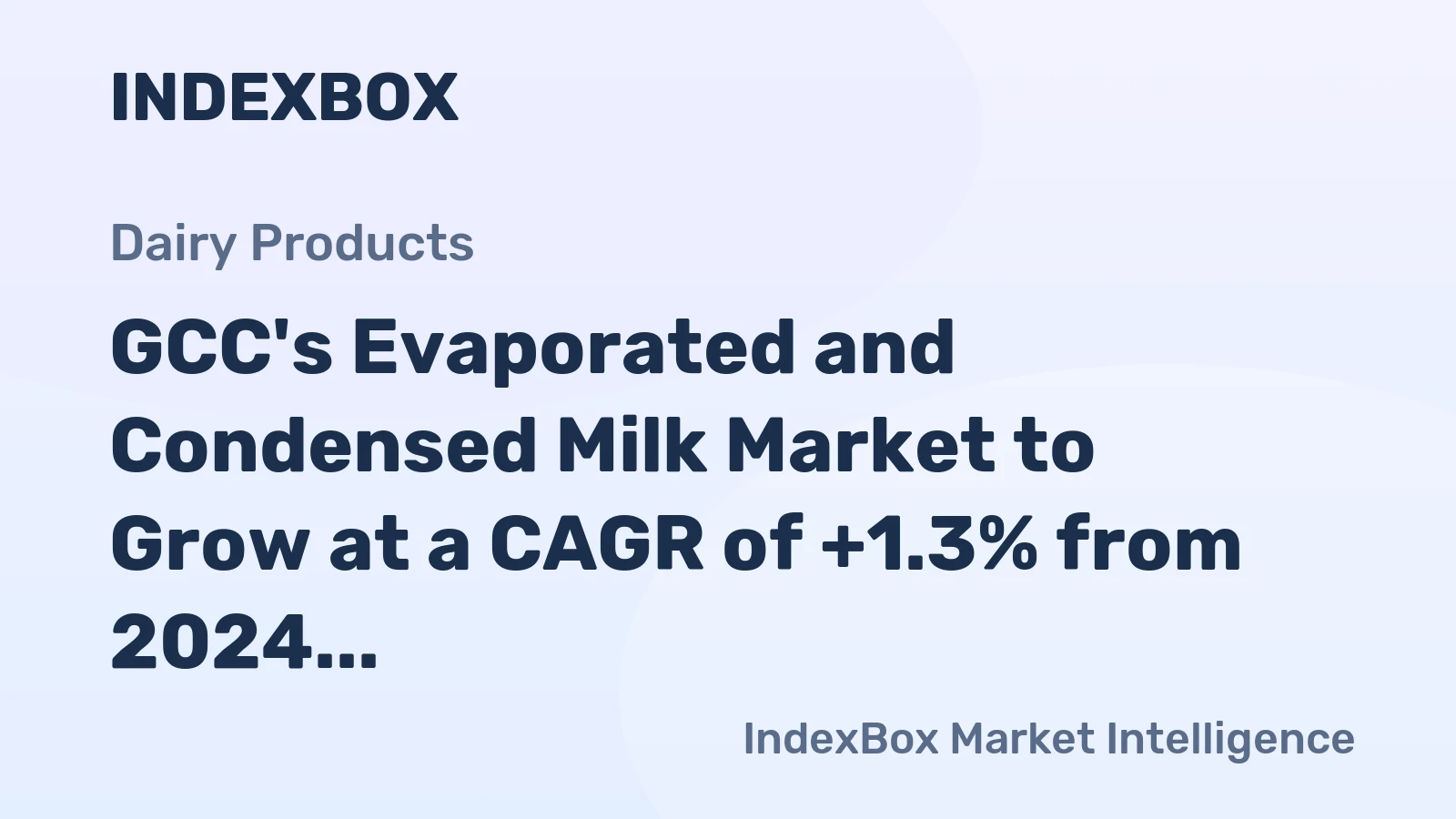 GCC's Evaporated and Condensed Milk Market to Grow at a CAGR of +1.3% from 2024 to 2035, Reaching 386K Tons