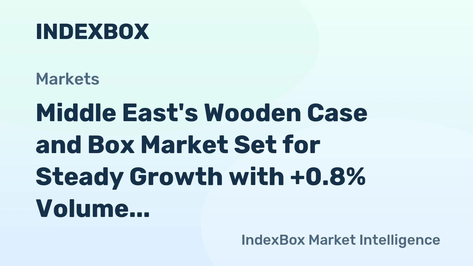 Middle East's Wooden Case and Box Market Set for Steady Growth with +0.8% Volume CAGR Through 2035