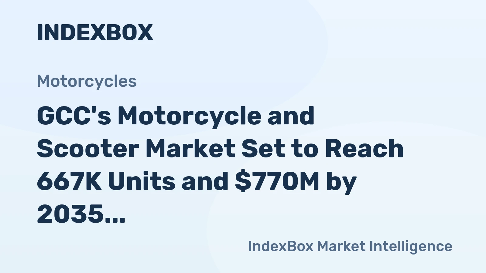 GCC's Motorcycle and Scooter Market Set to Reach 667K Units and $770M by 2035