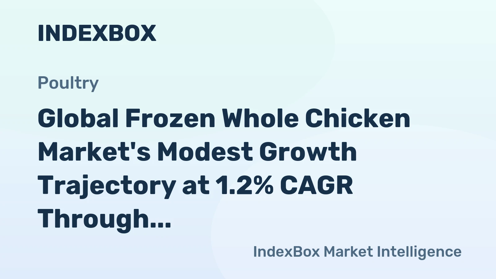 Global Frozen Whole Chicken Market's Modest Growth Trajectory at 1.2% CAGR Through 2035
