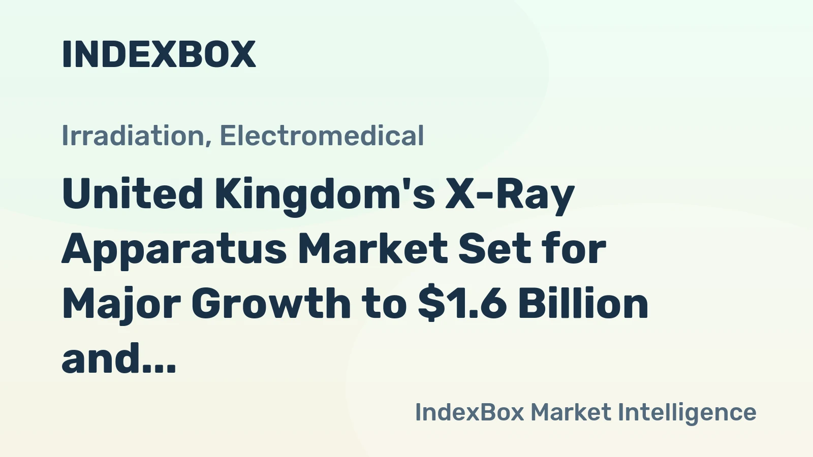 United Kingdom's X-Ray Apparatus Market Set for Major Growth to $1.6 Billion and 493K Units