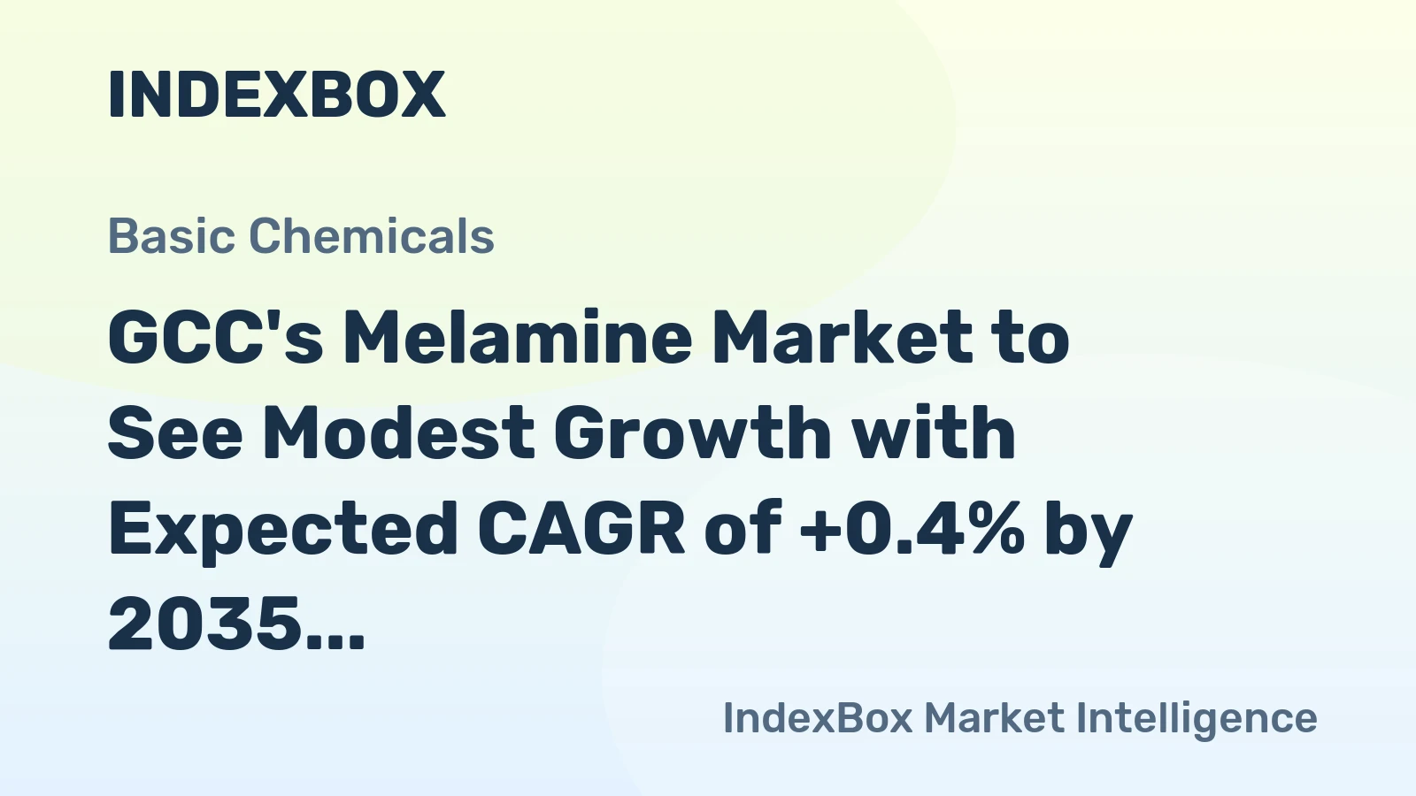 GCC's Melamine Market to See Modest Growth with Expected CAGR of +0.4% by 2035