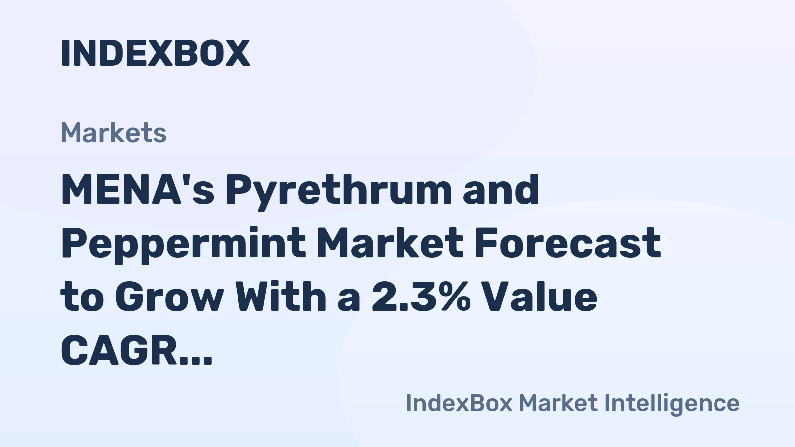 MENA's Pyrethrum and Peppermint Market Forecast to Grow With a 2.3% Value CAGR Through 2035
