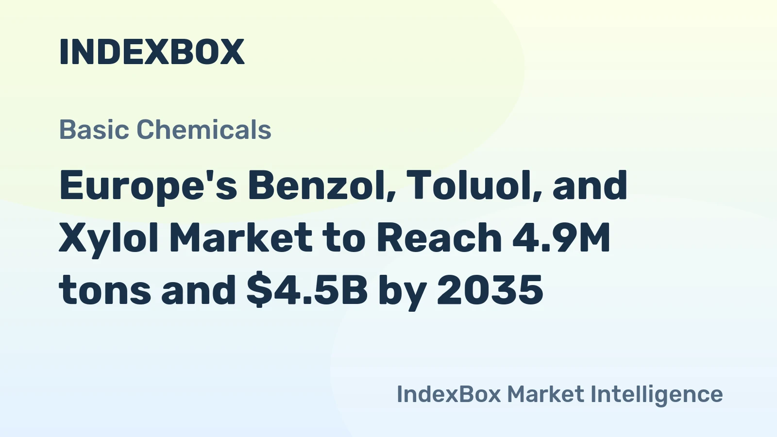 Europe's Benzol, Toluol, and Xylol Market to Reach 4.9M tons and $4.5B by 2035