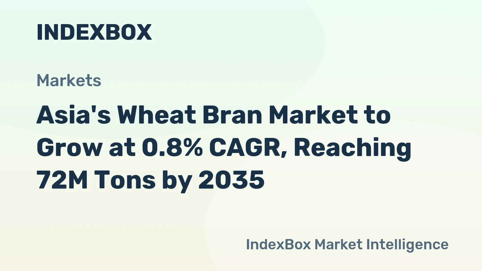 Asia's Wheat Bran Market to Grow at 0.8% CAGR, Reaching 72M Tons by 2035