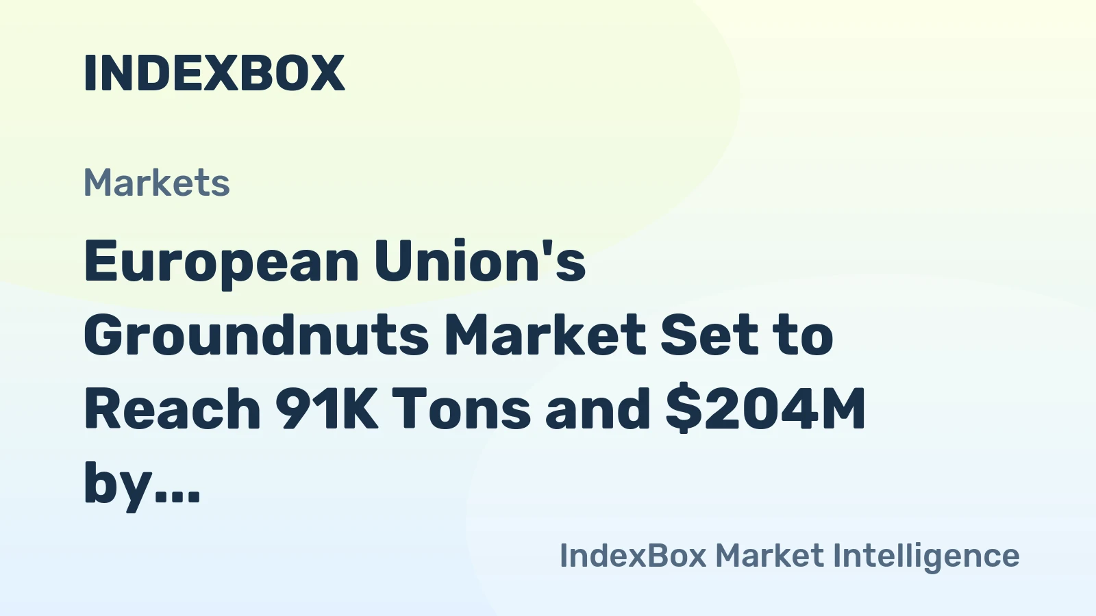 European Union's Groundnuts Market Set to Reach 91K Tons and $204M by 2035