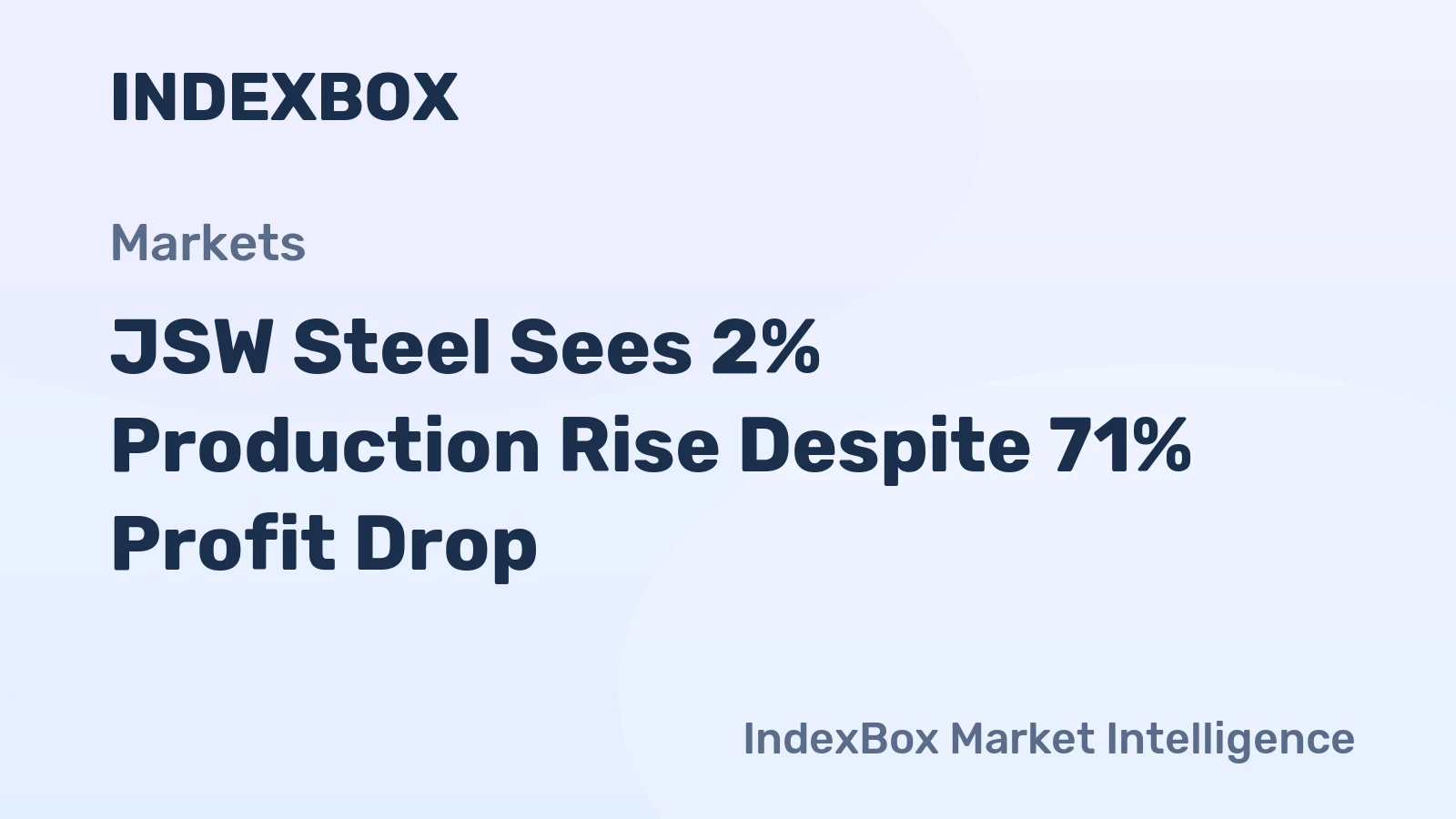 JSW Steel Sees 2% Production Rise Despite 71% Profit Drop