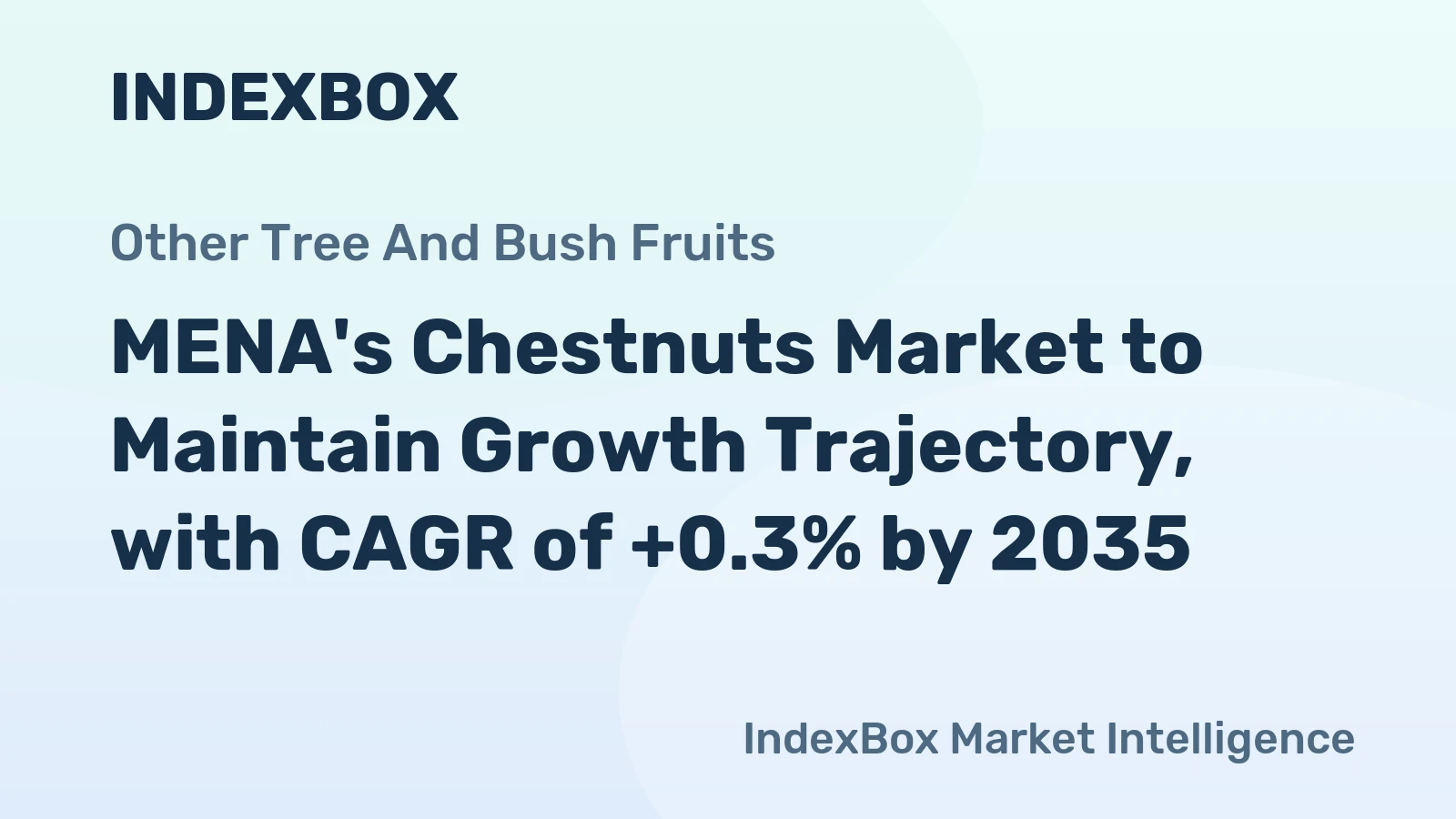 MENA's Chestnuts Market to Maintain Growth Trajectory, with CAGR of +0.3% by 2035