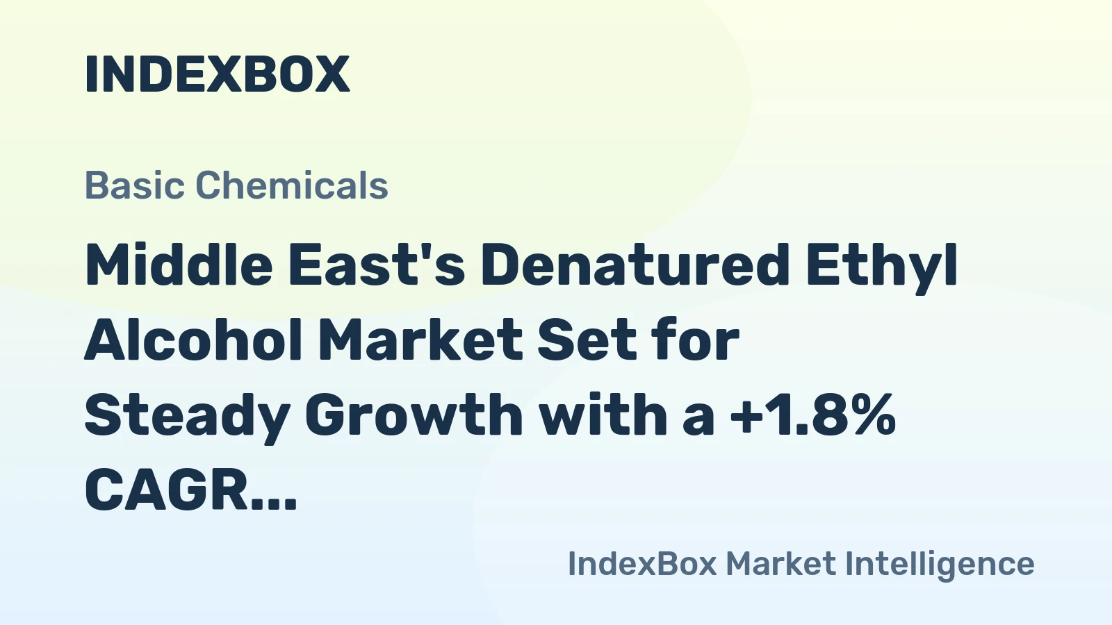 Middle East's Denatured Ethyl Alcohol Market Set for Steady Growth with a +1.8% CAGR in Value