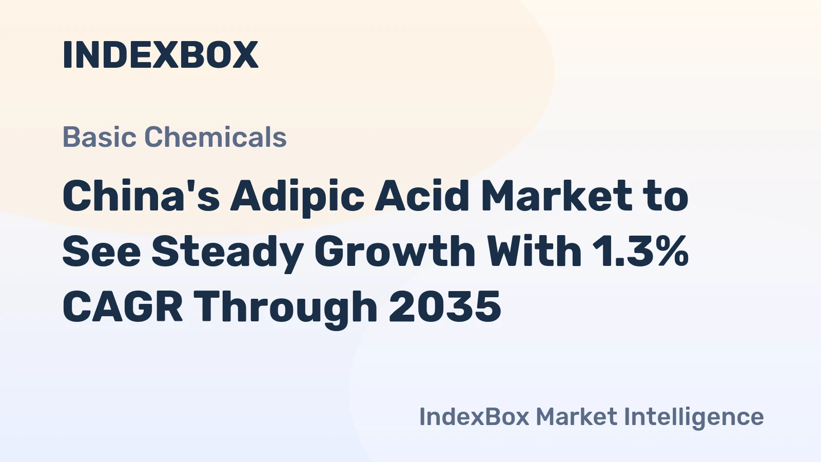 China's Adipic Acid Market to See Steady Growth With 1.3% CAGR Through 2035