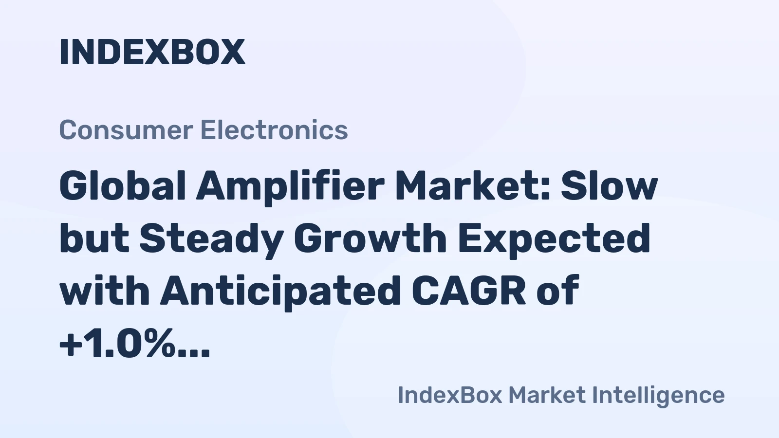 Global Amplifier Market: Slow but Steady Growth Expected with Anticipated CAGR of +1.0%