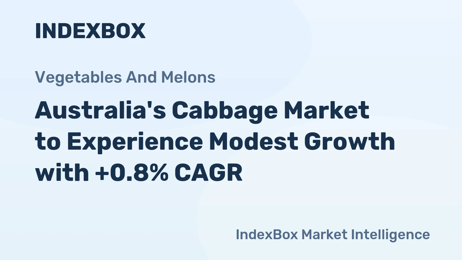 Australia's Cabbage Market to Experience Modest Growth with +0.8% CAGR