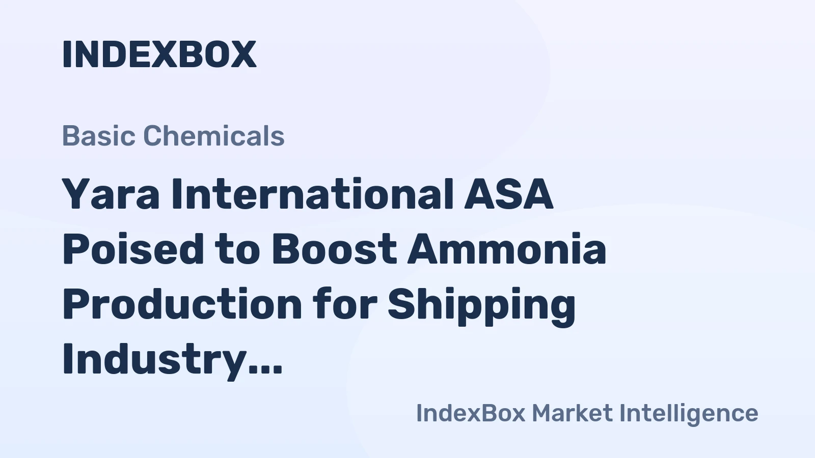 Yara International ASA Poised to Boost Ammonia Production for Shipping Industry