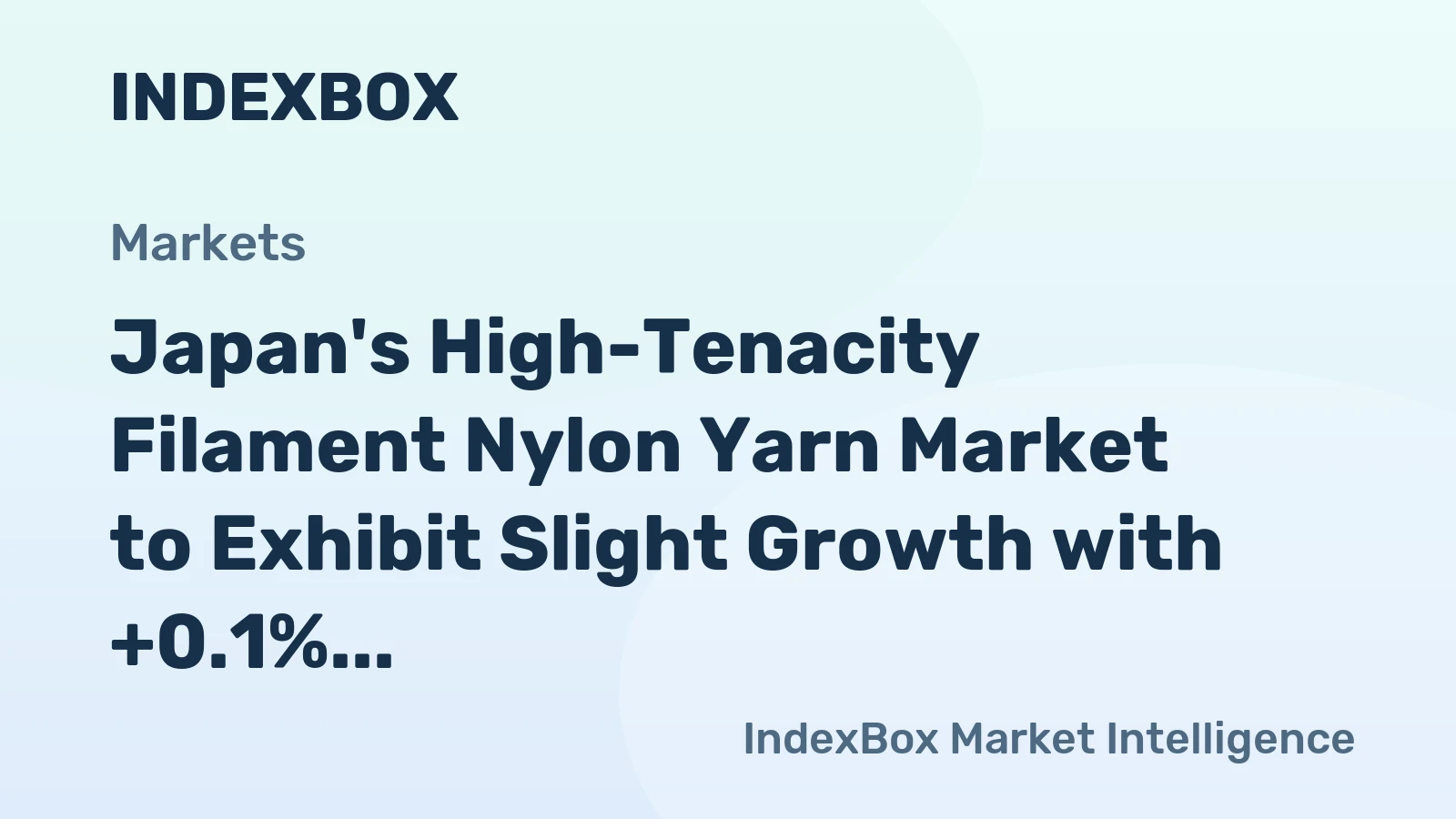 Japan's High-Tenacity Filament Nylon Yarn Market to Exhibit Slight Growth with +0.1% CAGR, Reaching 133K tons by 2035
