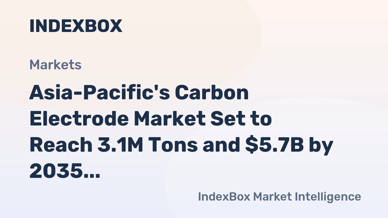 Asia-Pacific's Carbon Electrode Market Set to Reach 3.1M Tons and $5.7B by 2035