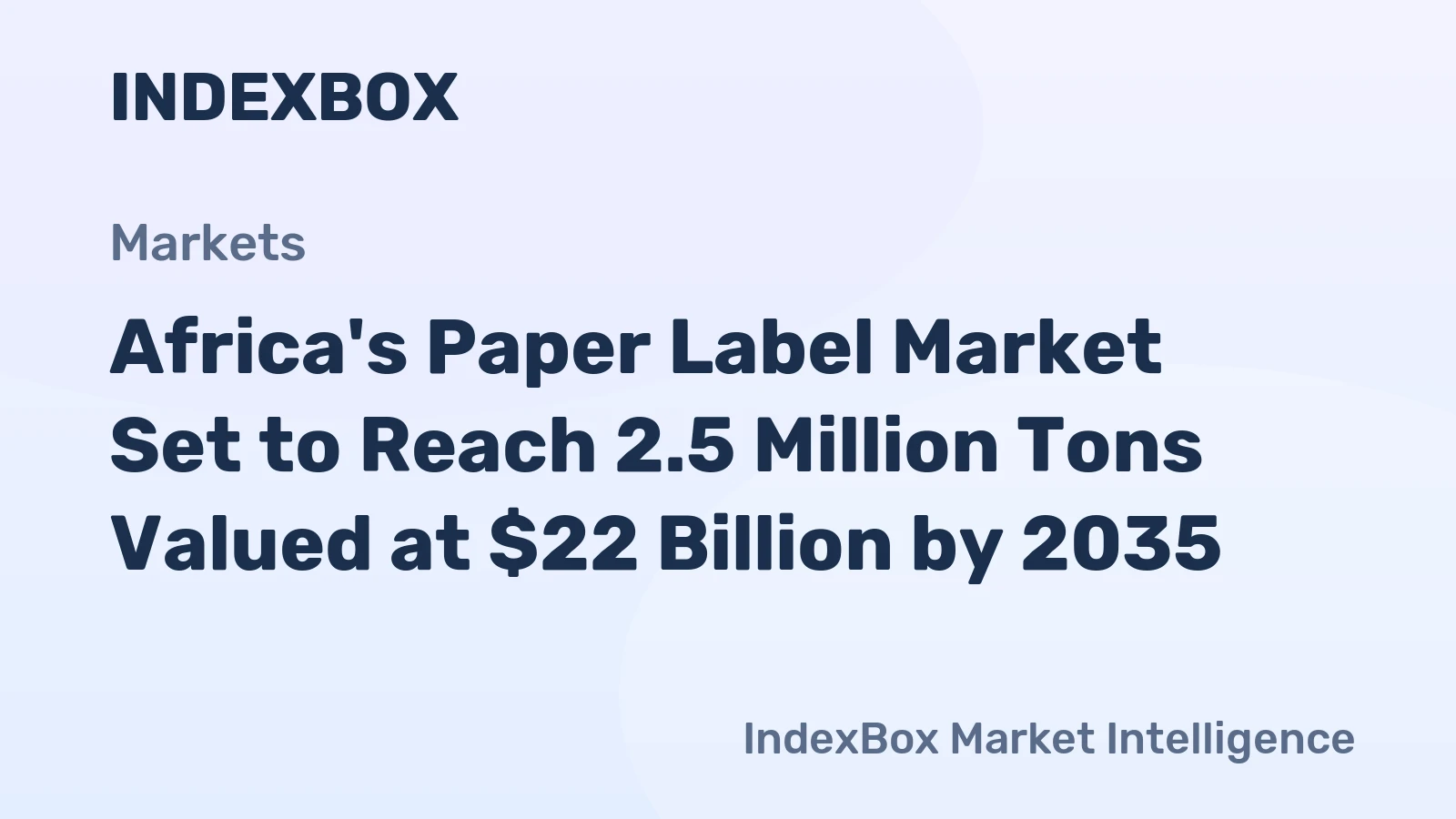 Africa's Paper Label Market Set to Reach 2.5 Million Tons Valued at $22 Billion by 2035