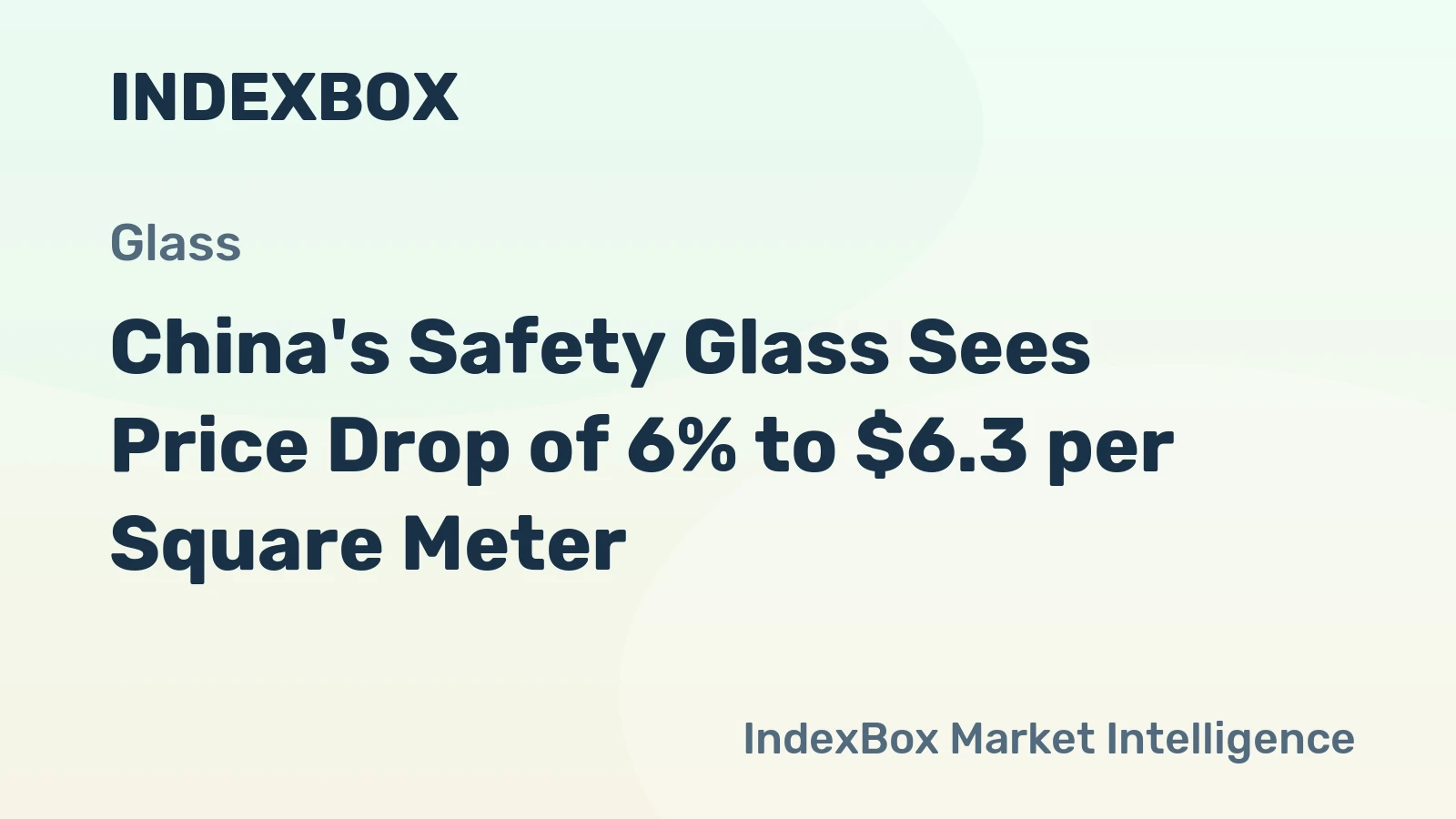 China's Safety Glass Sees Price Drop of 6% to $6.3 per Square Meter