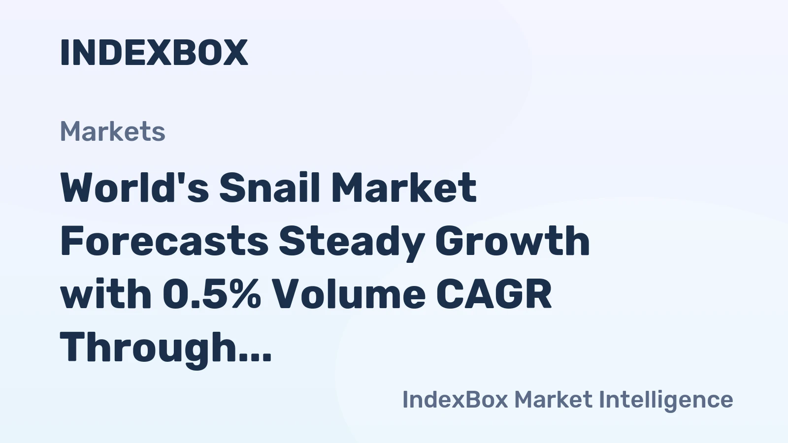 World's Snail Market Forecasts Steady Growth with 0.5% Volume CAGR Through 2035