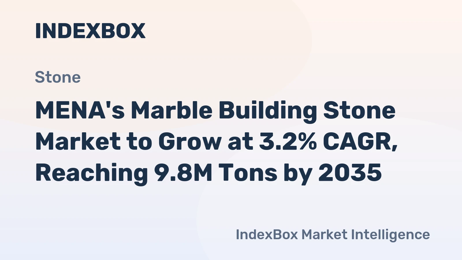 MENA's Marble Building Stone Market to Grow at 3.2% CAGR, Reaching 9.8M Tons by 2035