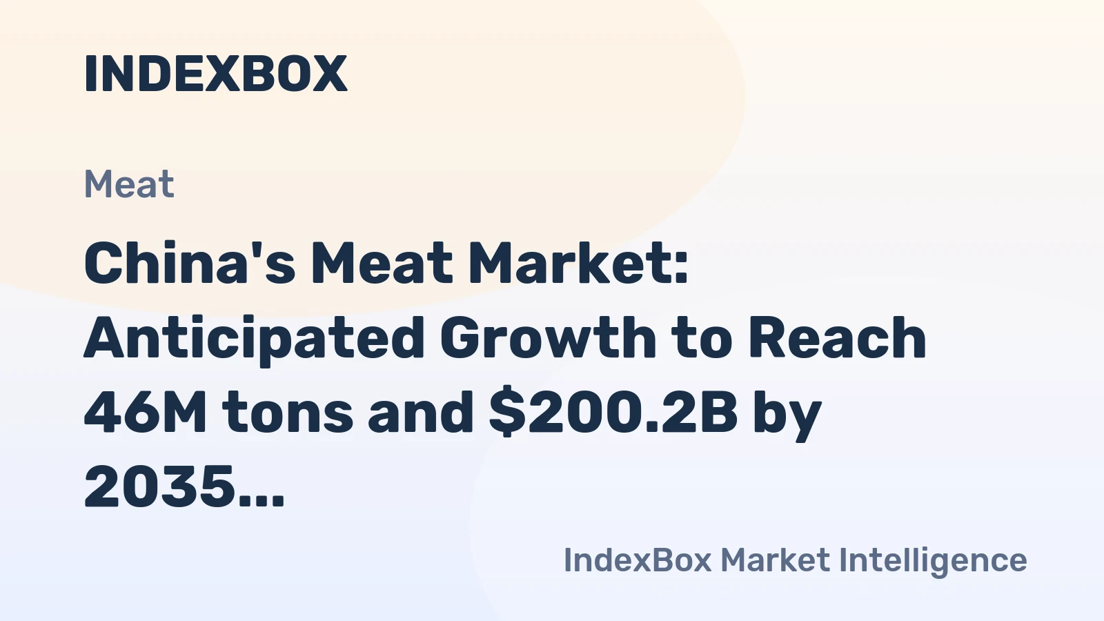 China's Meat Market: Anticipated Growth to Reach 46M tons and $200.2B by 2035