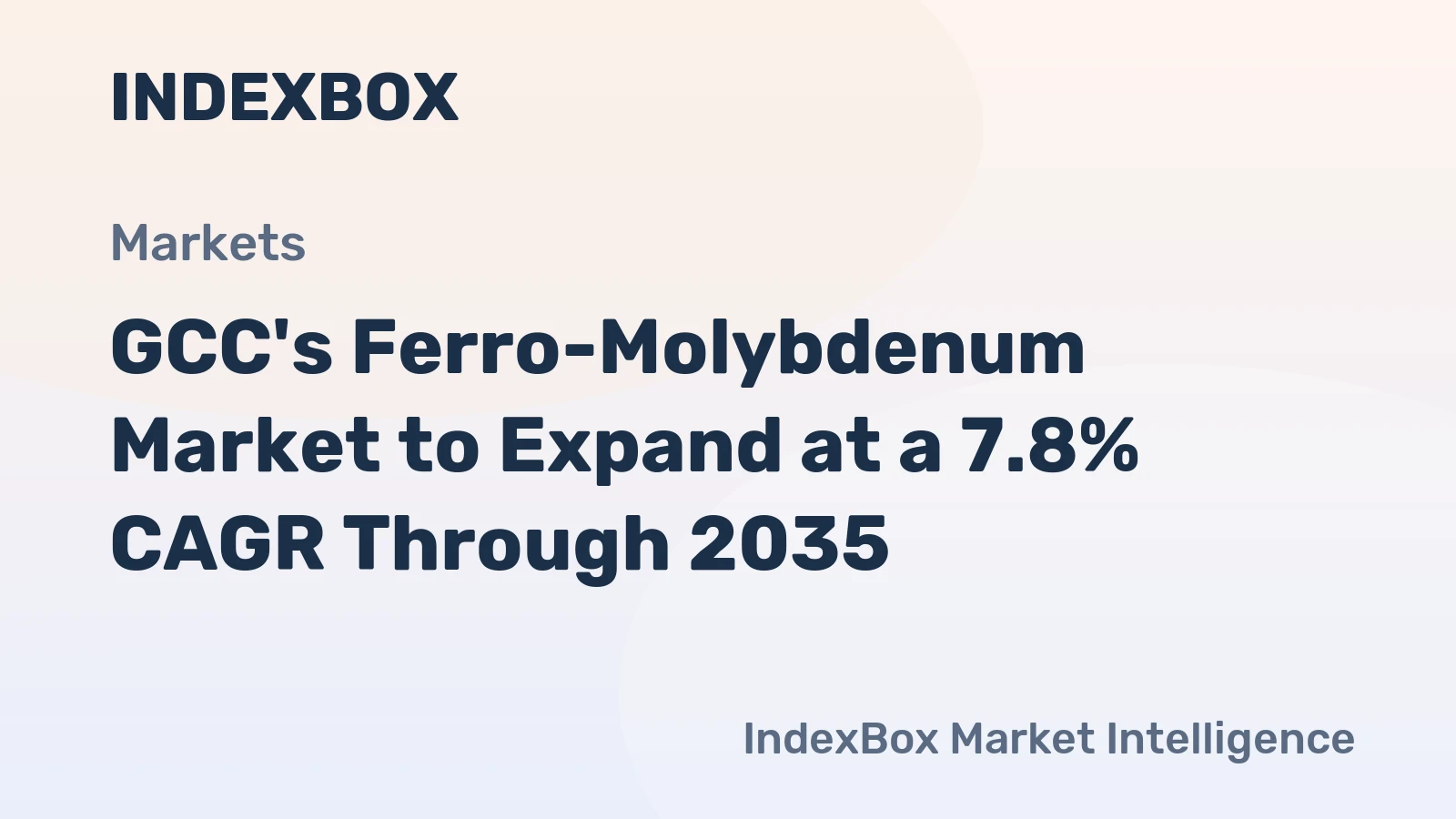 GCC's Ferro-Molybdenum Market to Expand at a 7.8% CAGR Through 2035