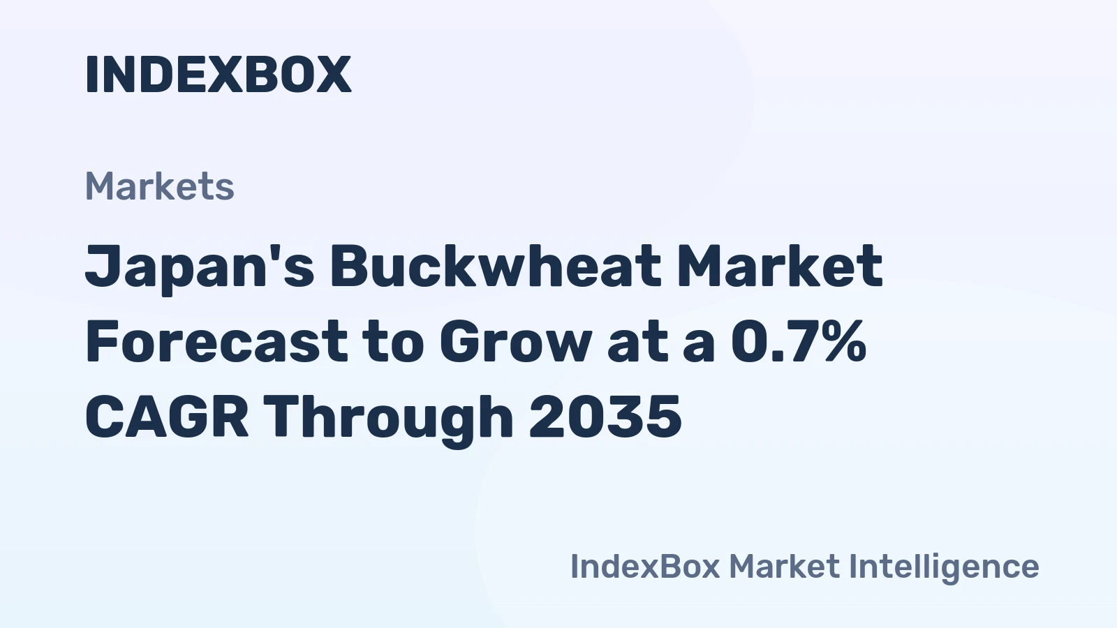 Japan's Buckwheat Market Forecast to Grow at a 0.7% CAGR Through 2035