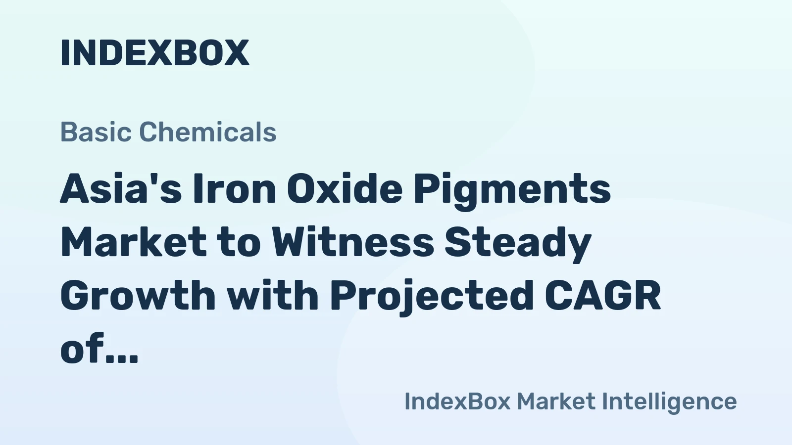 Asia's Iron Oxide Pigments Market to Witness Steady Growth with Projected CAGR of +1.9% by 2035