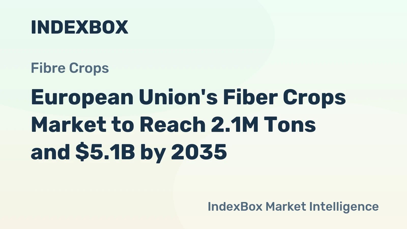 European Union's Fiber Crops Market to Reach 2.1M Tons and $5.1B by 2035