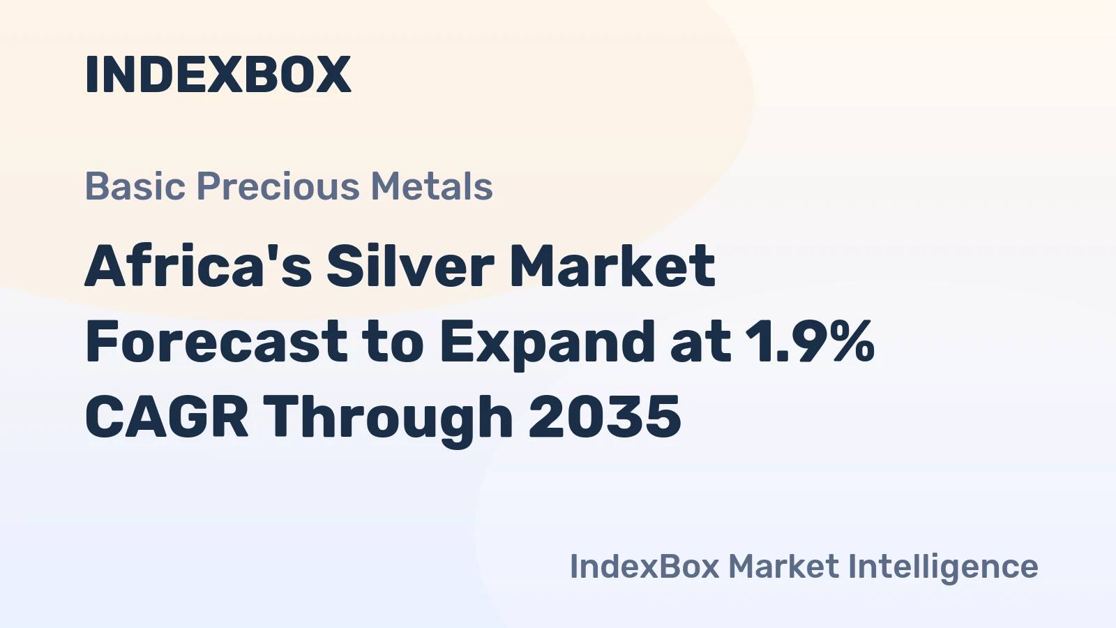 Africa's Silver Market Forecast to Expand at 1.9% CAGR Through 2035