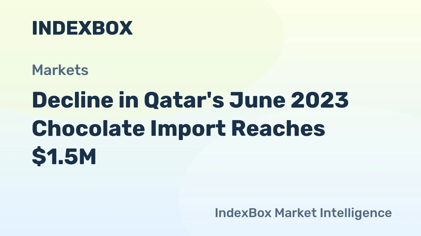 Decline in Qatar's June 2023 Chocolate Import Reaches $1.5M