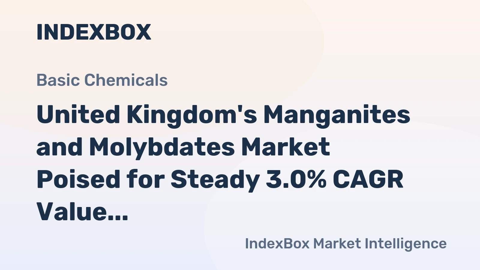United Kingdom's Manganites and Molybdates Market Poised for Steady 3.0% CAGR Value Growth