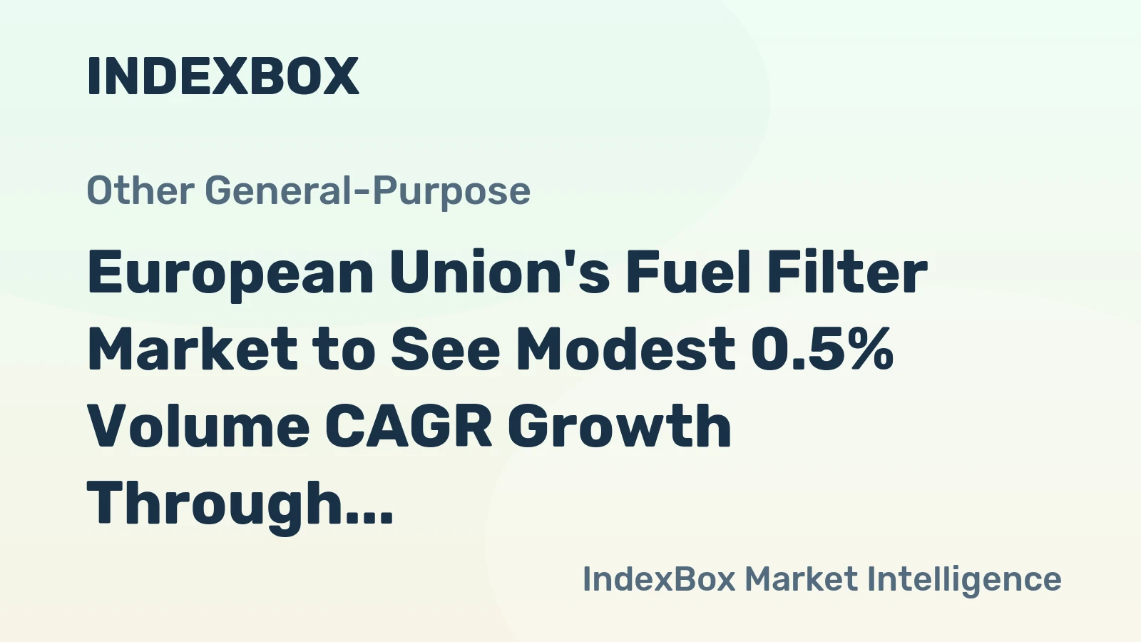 European Union's Fuel Filter Market to See Modest 0.5% Volume CAGR Growth Through 2035