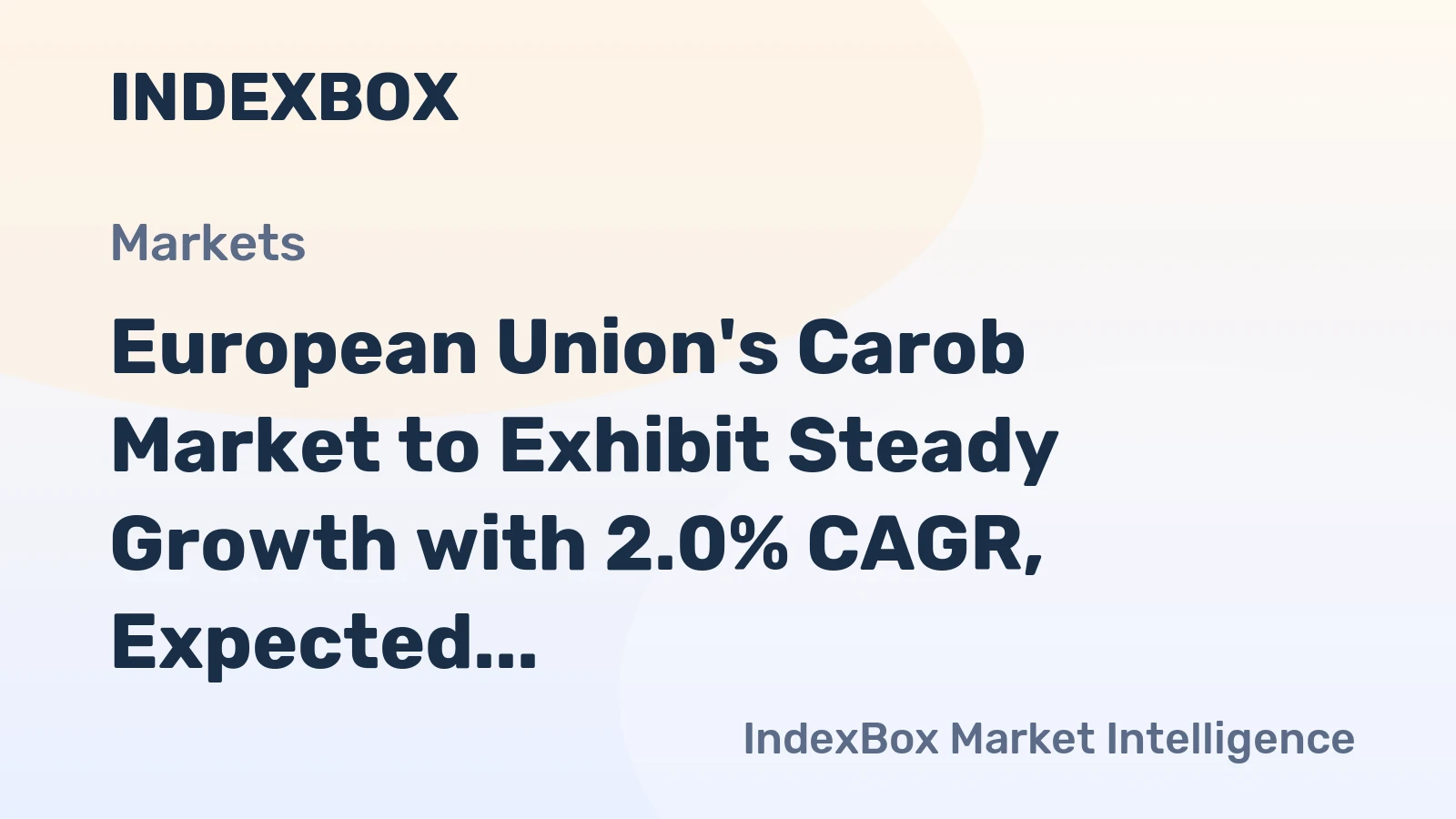 European Union's Carob Market to Exhibit Steady Growth with 2.0% CAGR, Expected to Reach 140K Tons by 2035