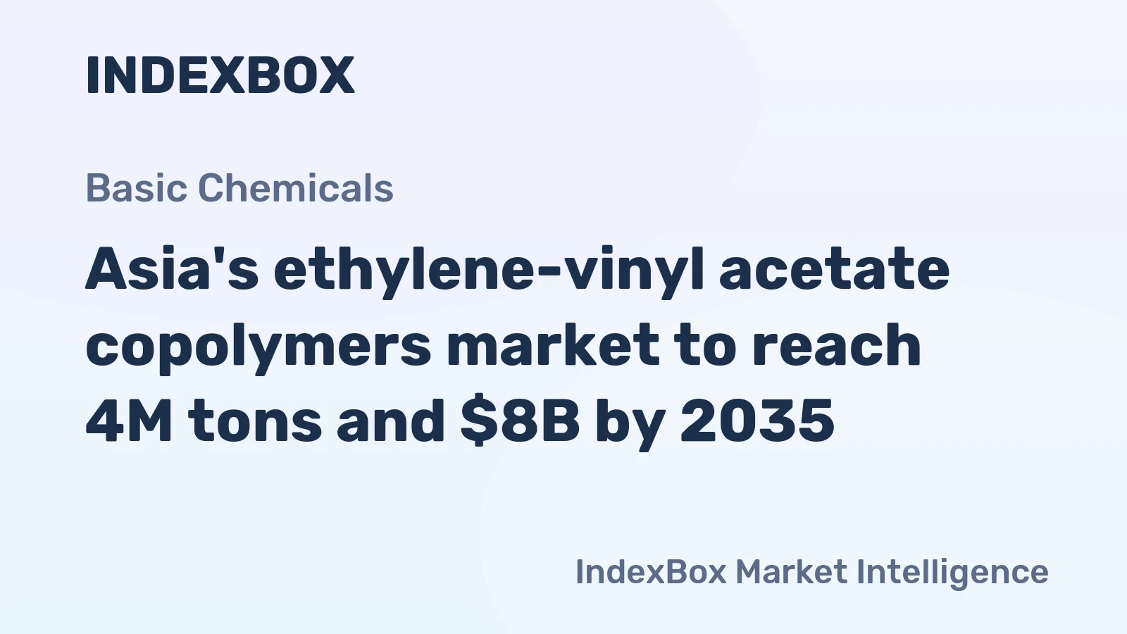 Asia's ethylene-vinyl acetate copolymers market to reach 4M tons and $8B by 2035