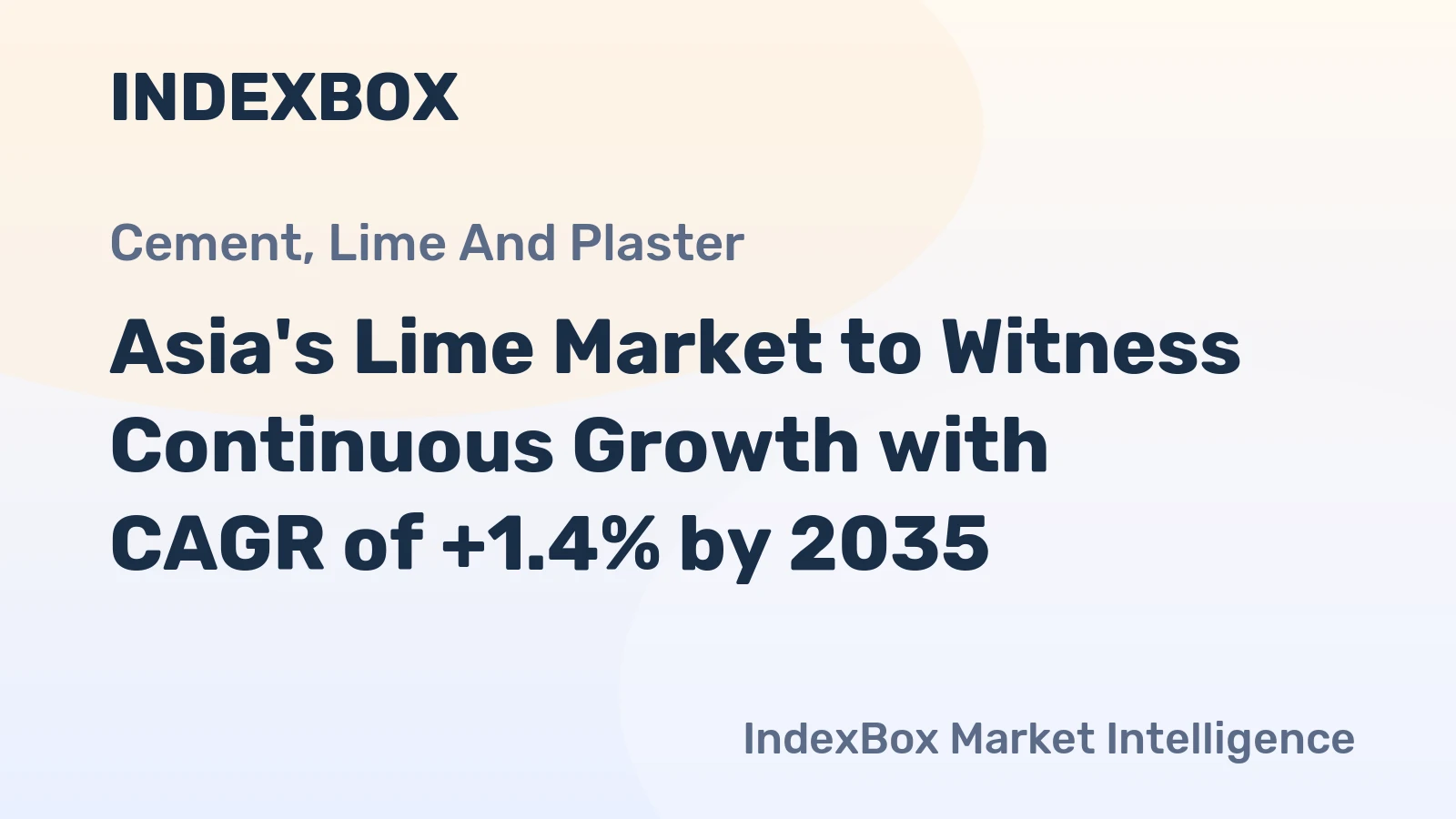 Asia's Lime Market to Witness Continuous Growth with CAGR of +1.4% by 2035