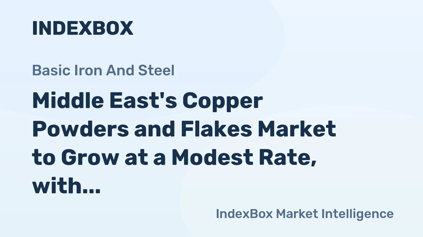 Middle East's Copper Powders and Flakes Market to Grow at a Modest Rate, with CAGR of +0.2% from 2024 to 2035