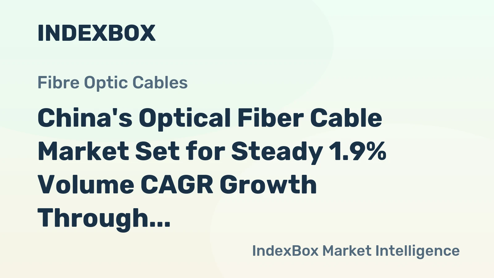 China's Optical Fiber Cable Market Set for Steady 1.9% Volume CAGR Growth Through 2035