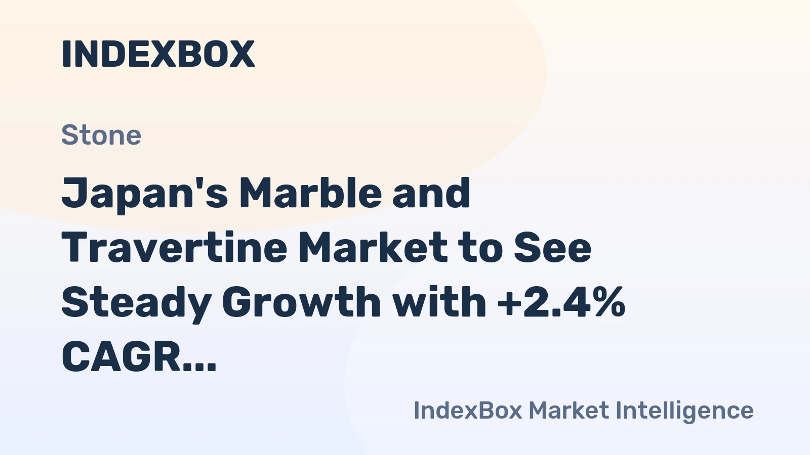Japan's Marble and Travertine Market to See Steady Growth with +2.4% CAGR