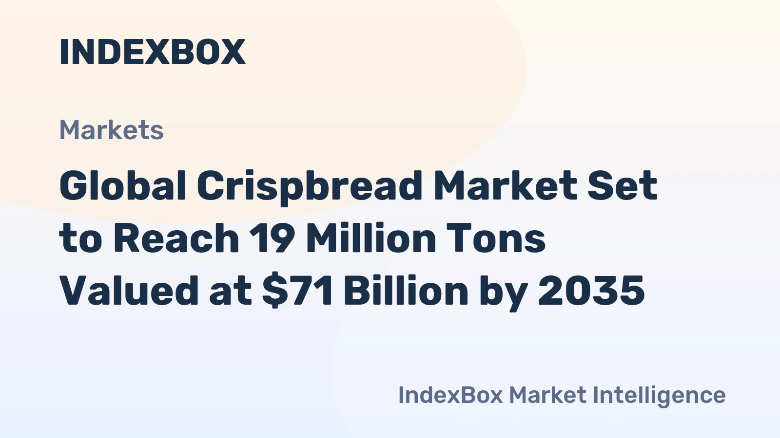 Global Crispbread Market Set to Reach 19 Million Tons Valued at $71 Billion by 2035