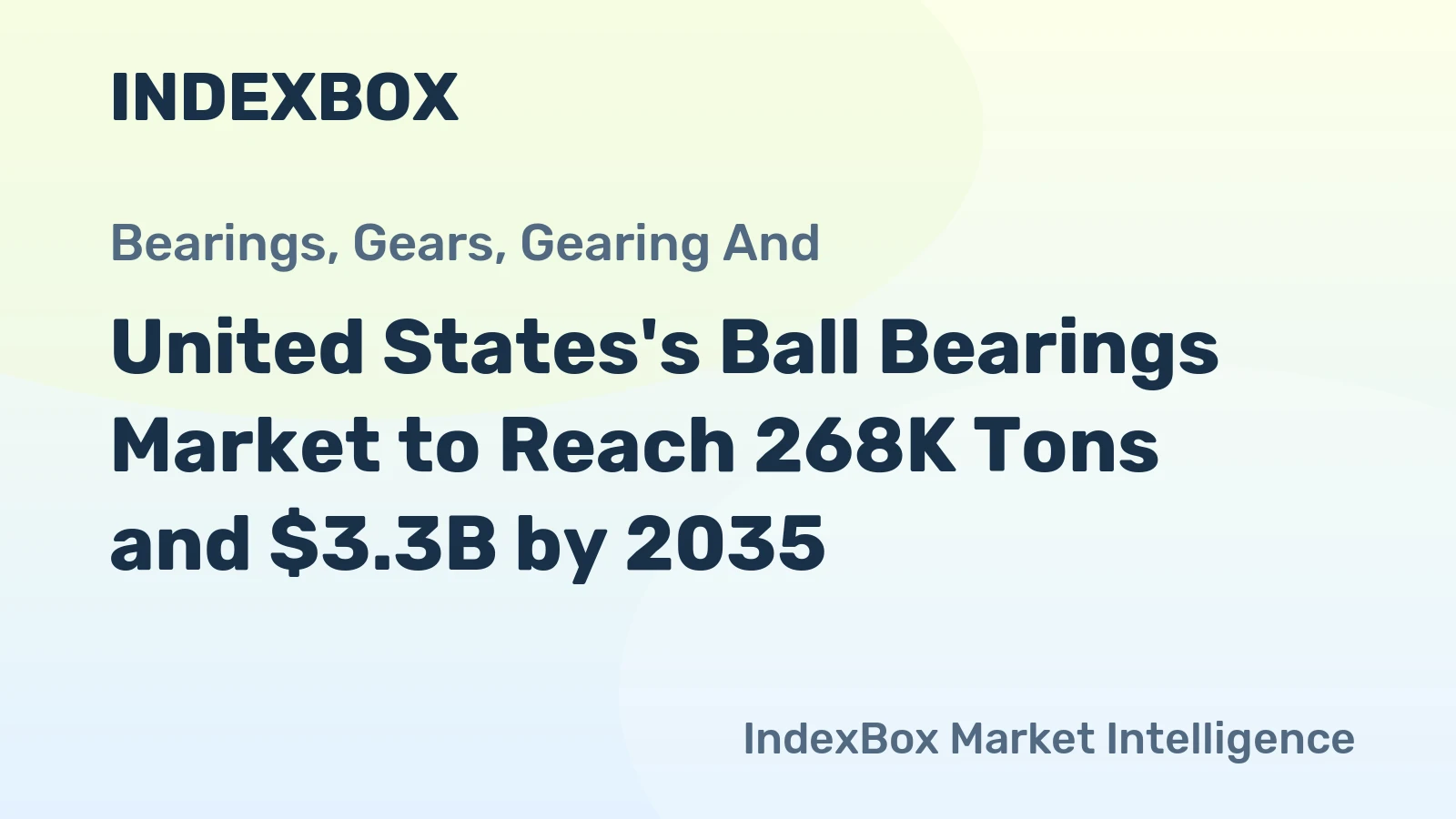 United States's Ball Bearings Market to Reach 268K Tons and $3.3B by 2035