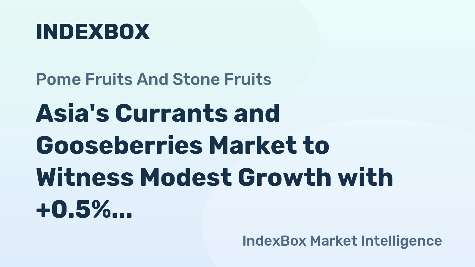 Asia's Currants and Gooseberries Market to Witness Modest Growth with +0.5% CAGR by 2035