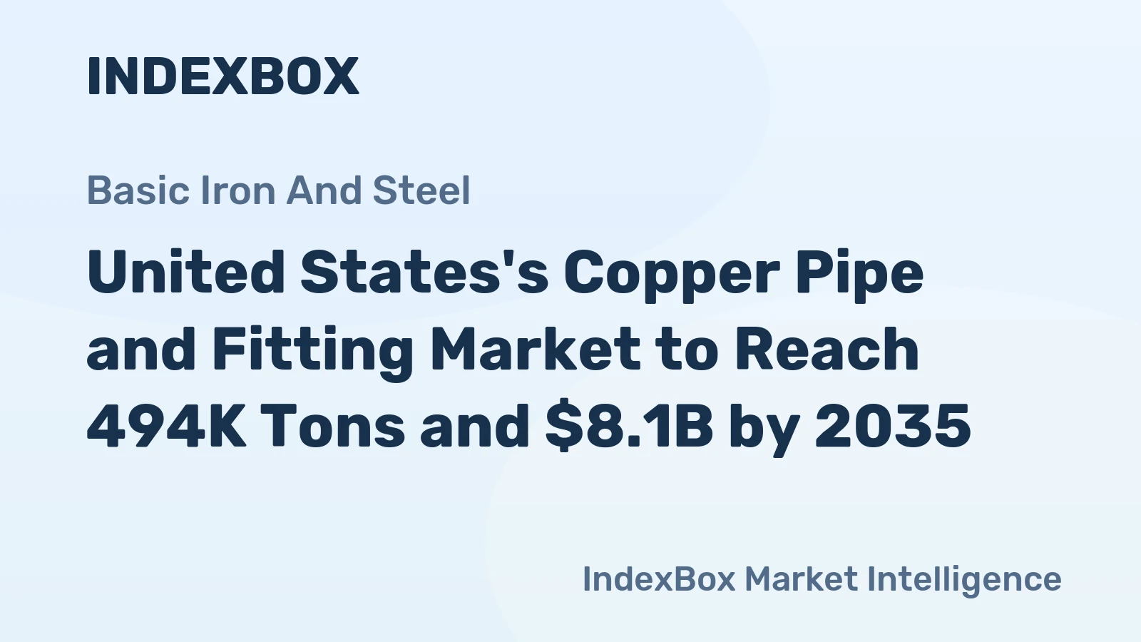 United States's Copper Pipe and Fitting Market to Reach 494K Tons and $8.1B by 2035