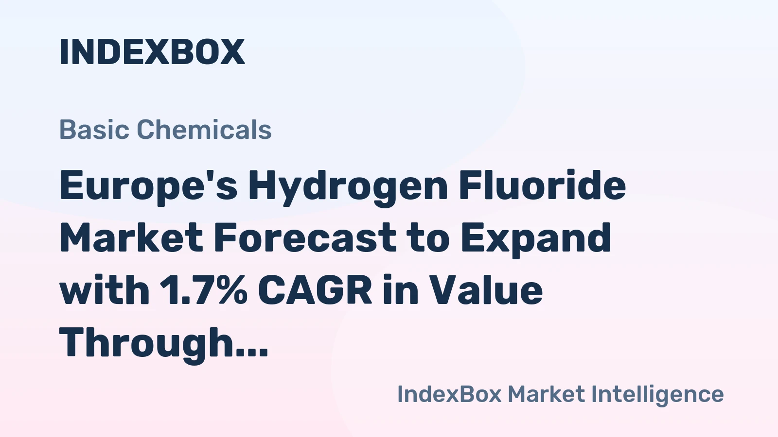 Europe's Hydrogen Fluoride Market Forecast to Expand with 1.7% CAGR in Value Through 2035