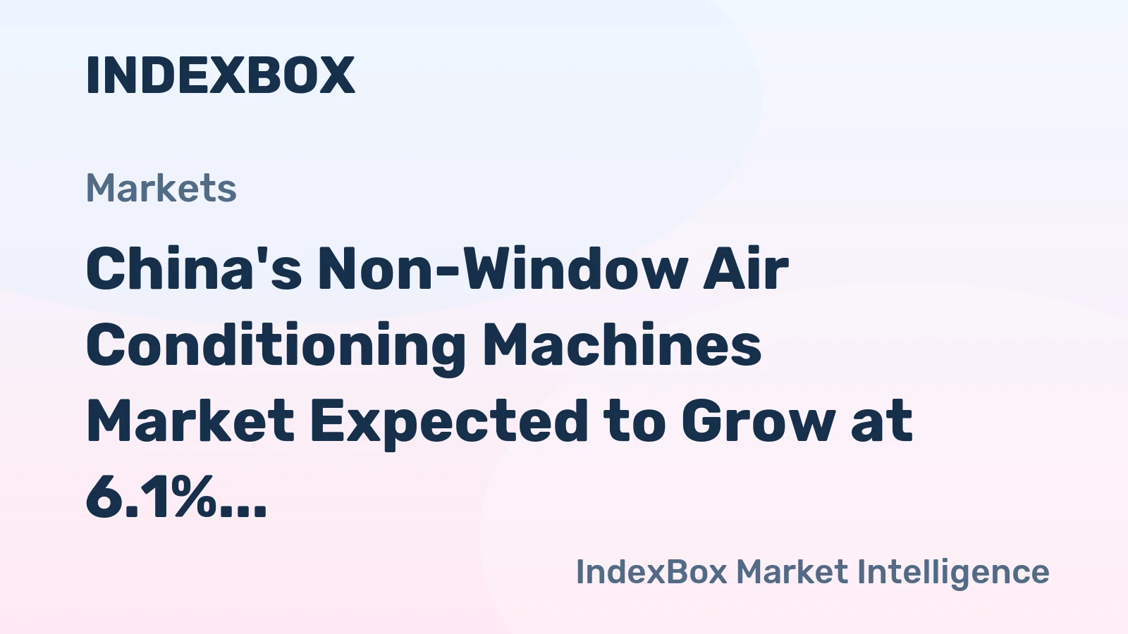 China's Non-Window Air Conditioning Machines Market Expected to Grow at 6.1% CAGR