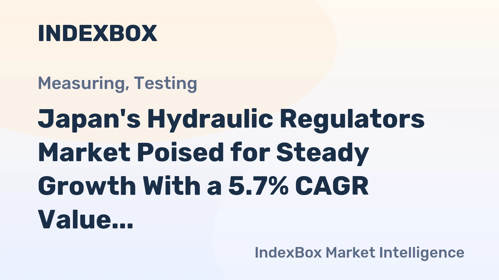 Japan's Hydraulic Regulators Market Poised for Steady Growth With a 5.7% CAGR Value Increase Through 2035