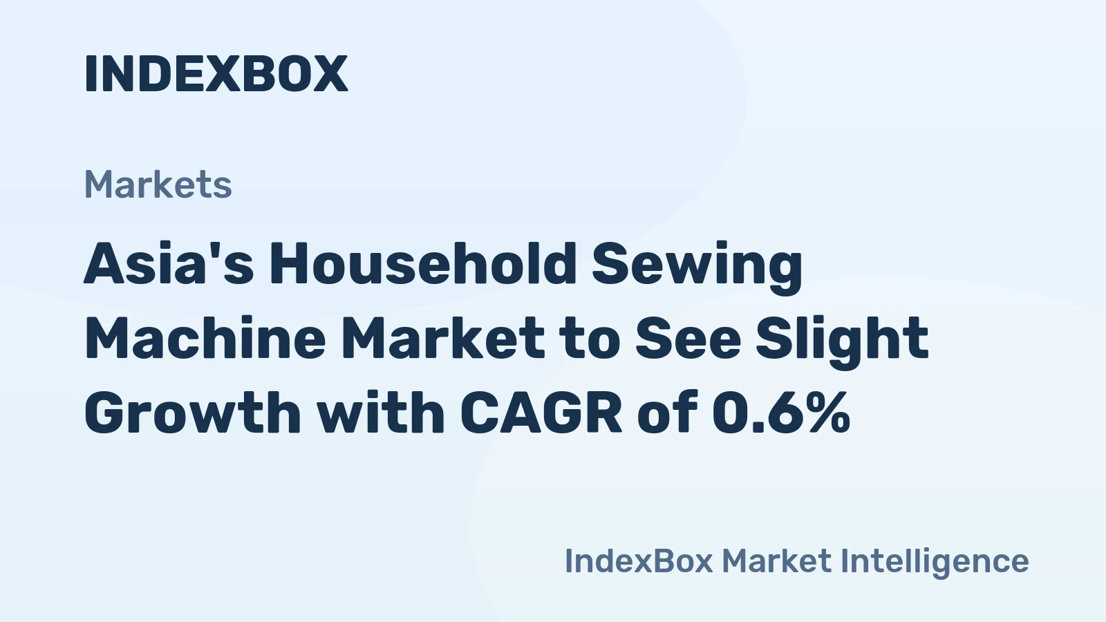 Asia's Household Sewing Machine Market to See Slight Growth with CAGR of 0.6%