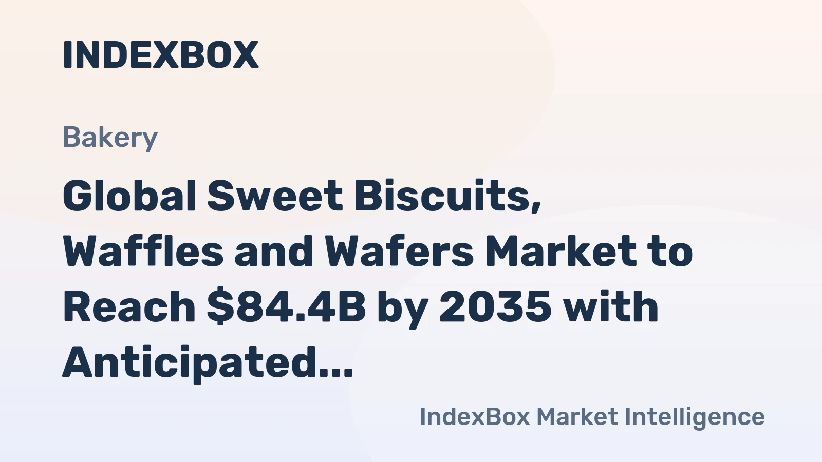 Global Sweet Biscuits, Waffles and Wafers Market to Reach $84.4B by 2035 with Anticipated CAGR of +2.1%