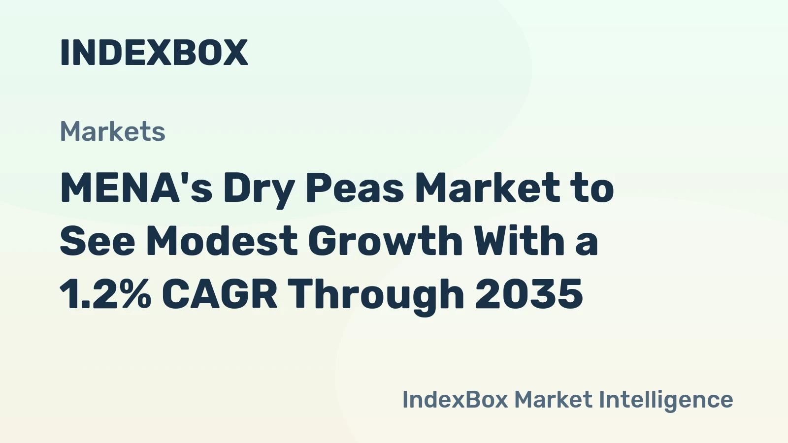 MENA's Dry Peas Market to See Modest Growth With a 1.2% CAGR Through 2035